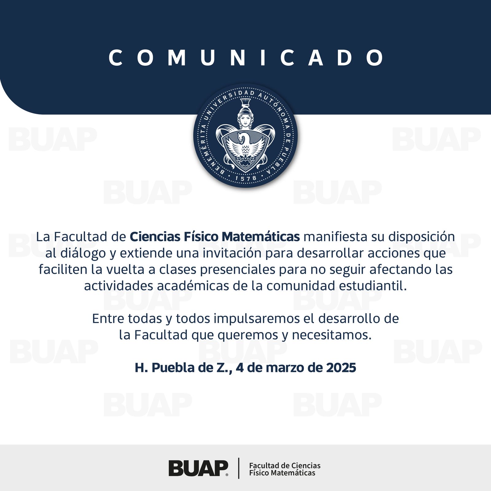 FCFM: Facultad de Ciencias Físico Matemáticas de la BUAP